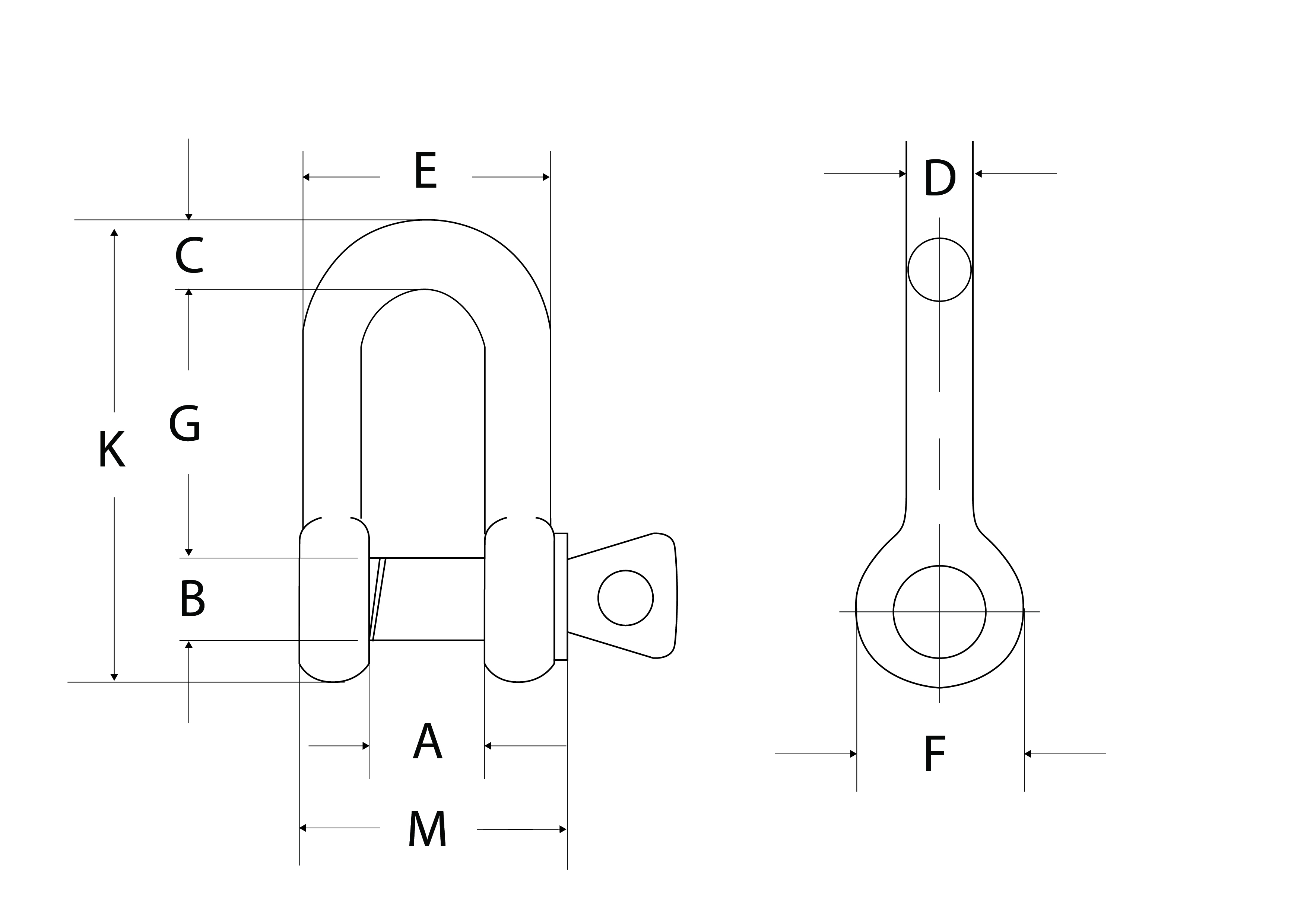 Crosby D-Manille à visser - G-210 | METALTIS